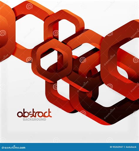 Overlapping Hexagons Design Background Stock Vector Illustration Of Message Colorful