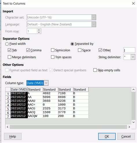 How Do I Separate This Information Into Each Cell From Copypaste English Ask Libreoffice