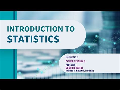 free video python data analysis and application session 9 from nptel