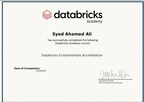 Syed Ahamed Ali On Linkedin Databricks Dataengineering Datascience Cloudcomputing