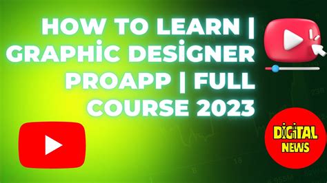 How To Learn Graphic Designer Proapp Full Course 2023 Amazing