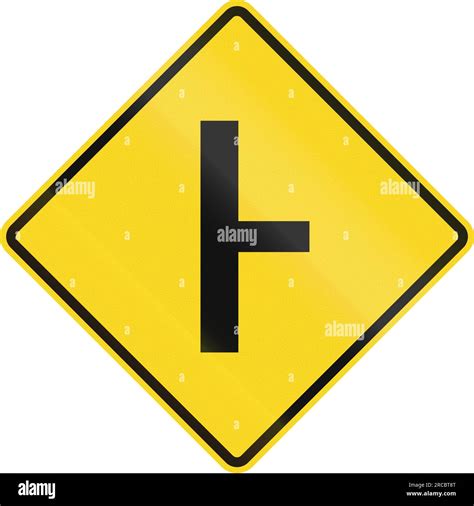 Canadian Road Warning Sign T Intersection Ahead This Sign Is Used In