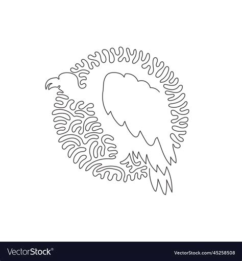 Continuous One Curve Line Drawing Of Ugly Bird Vector Image