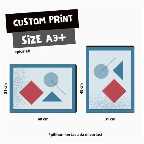 Jual Custom Print Custom Cetak Size A3 48x30 Cm Shopee Indonesia
