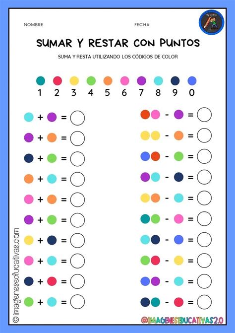 Fichas De Operaciones BÁsicas Con CÓdigos De Color Imagenes Ed… Ejercicios De Estimulacion