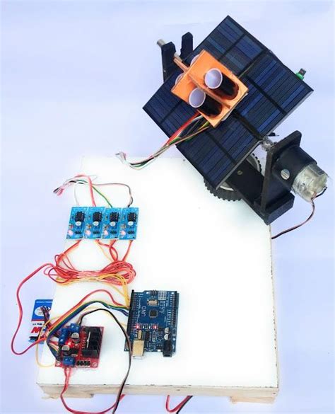 Vishal Nagar DUAL AXIS SOLAR TRACKER SYSTEM Solar Tracker Electrical Projects Arduino Projects
