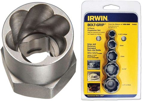 Irwin Set Of 5 Bolt Grip Sockets 5 16 8 Mm 10 Mm 13 Mm 11 16 3 4 19 Mm Amazon