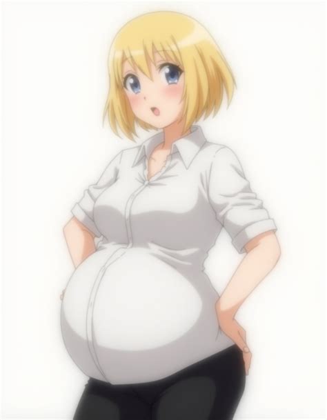 Anime Woman With Blond Hair And Big Belly Stable Diffusion Online