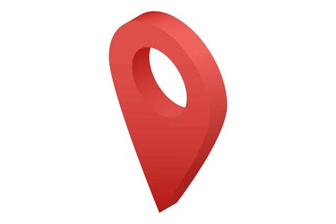 red gps pointer icon isometric style by anatolir56 thehungryjpeg