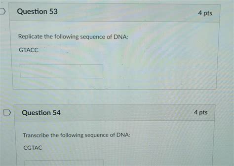 Solved Replicate the following sequence of DNA: GTACC | Chegg.com
