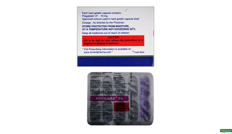 Buy Pregaba 75mg 10 Capsules Online At Best Prices Wellness Forever