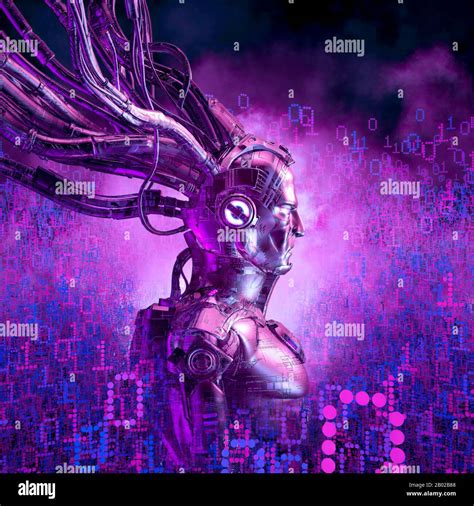 Master Of The Data Cloud 3d Illustration Of Science Fiction