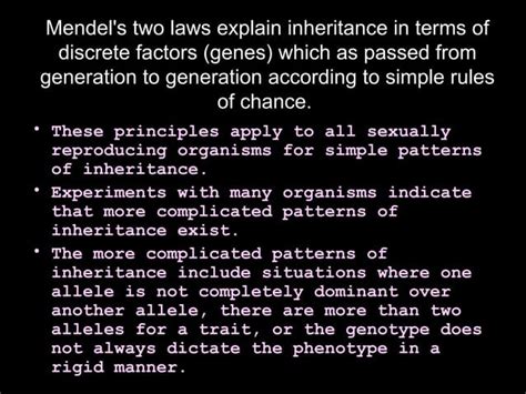 Genetics Mendelian Laws Ppt