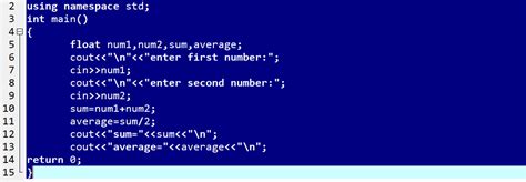 Average Of Two Number In C Program