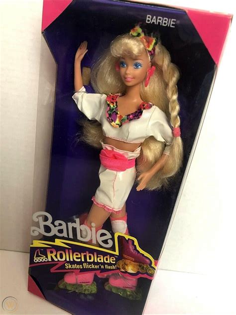 1991 Vintage Rollerblade Barbie Doll Flicker And Flash Skates 2214 Nrfb 3820468372
