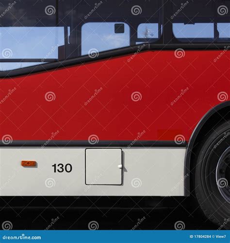 Side Of Public Bus Stock Photo Image Of Mass Transportation 17804284
