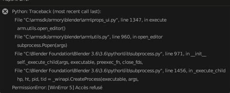error with code editor impossible to open armory engine armory 3d