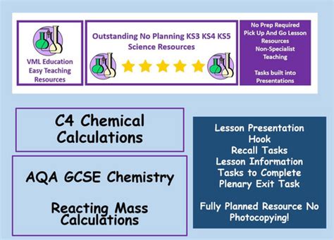 Aqa Gcse Chemistry Reacting Mass Calculations Full Lesson Presentation And Resources Teaching