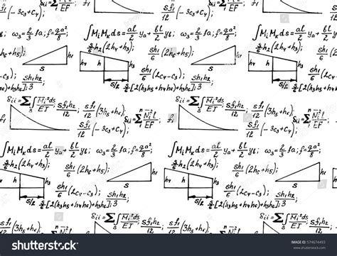 Physics Seamless Pattern Equations Figures Schemes Stock Vector Shutterstock