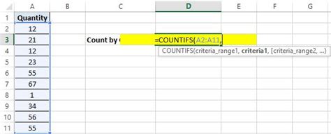 Excel Countifs Function