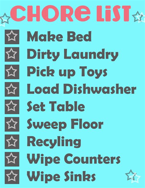 Chores List My New And Improved Chore Chart… Ittybittymommy