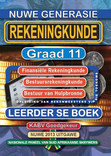 Nuwe Generasie Rekeningkunde Graad 11 Leerder Boek Department Basic
