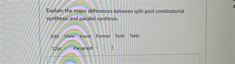 solved explain the major differences between split pool