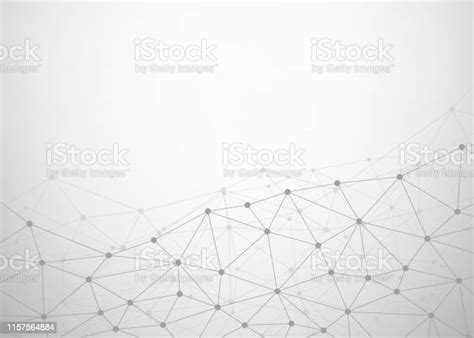 점과 선을 연결하는 추상 기술 배경 데이터 및 기술 개념 인터넷 네트워크 연결 로우 폴리곤 모델링에 대한 스톡 벡터 아트 및