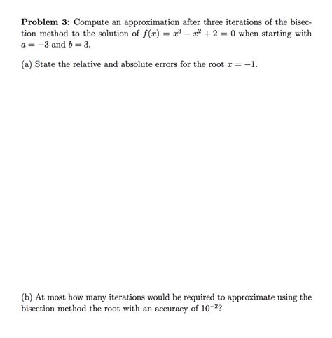 Solved Problem 3 Compute An Approximation After Three