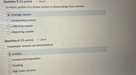 Solved In Which Portion Of A Stream System Is Downcutting