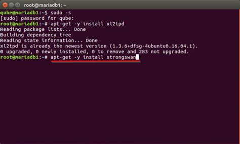 L TP Setup Ubuntu Command Line StrongVPN