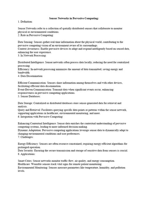 Sensore Networks In Pervasive Computing Pdf Wireless Sensor Network Data