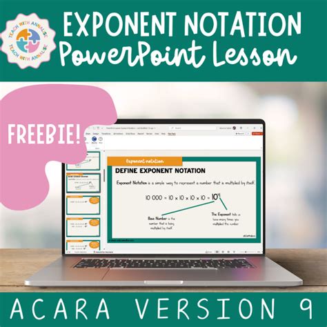 Grade 7 Exponent Notation Powerpoint Lesson Teacher Professional Development