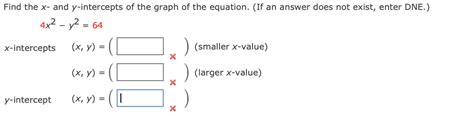 Solved Find The X ﻿and Y Intercepts Of The Graph Of The