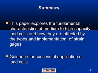 Optimizing Load Cell Performance PPT