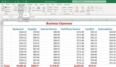 Microsoft Excel Spreadsheet Examples