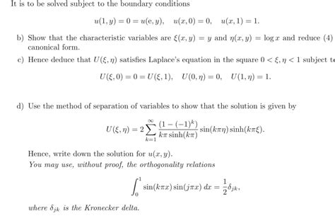 Solved Consider The Second Order PDE Chegg