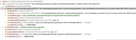 Java Apolloparseexception Failed To Parse Response Stack