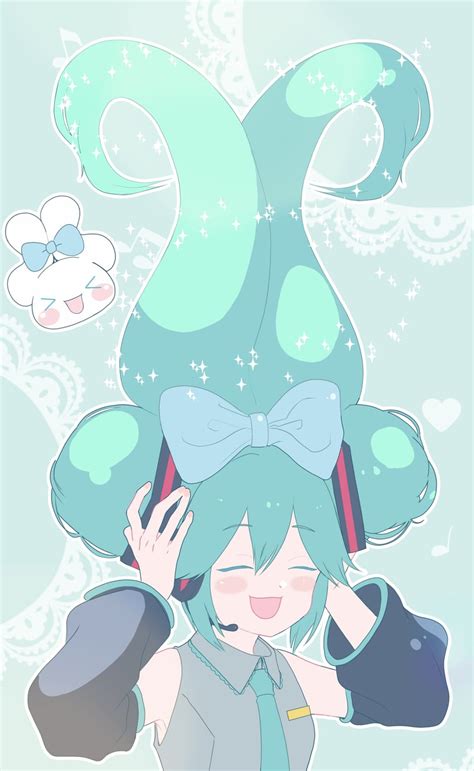 Hatsune Miku Cinnamoroll And Cinnamiku Vocaloid And More Drawn By Annyu Danbooru