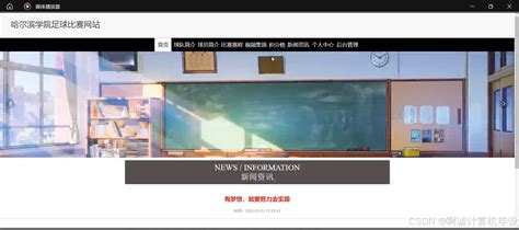 基于ssm vue哈尔滨学院足球比赛网站 开题报告 程序 论文 足球文化展示网站研究内容 csdn博客