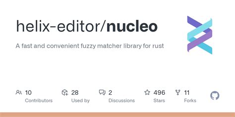 Github Helix Editornucleo A Fast And Convenient Fuzzy Matcher Library For Rust