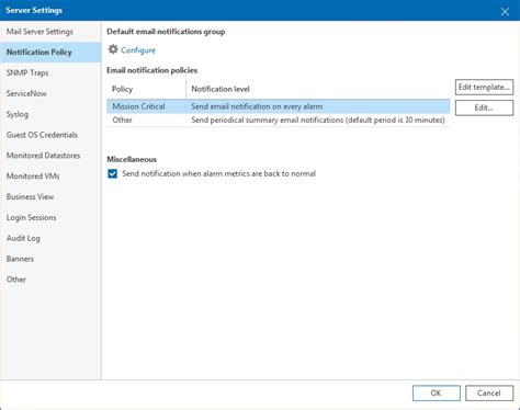 Notification Policy Veeam ONE Monitoring Guide