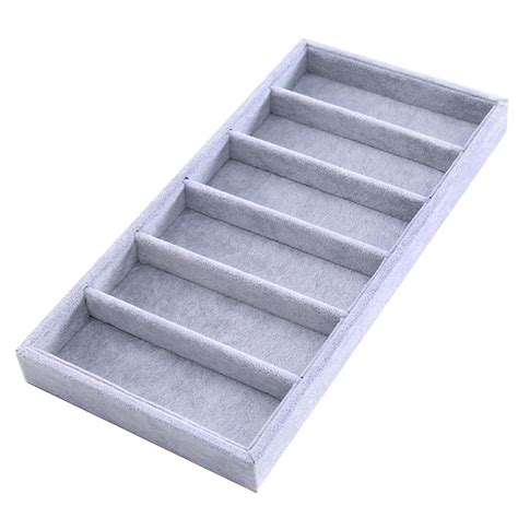 Glasses Organizer Tray Display Box 6 Grid Stackable Jewelry Collection