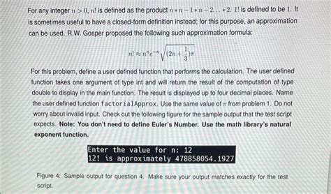 solved for any integer n 0 n is defined as the product