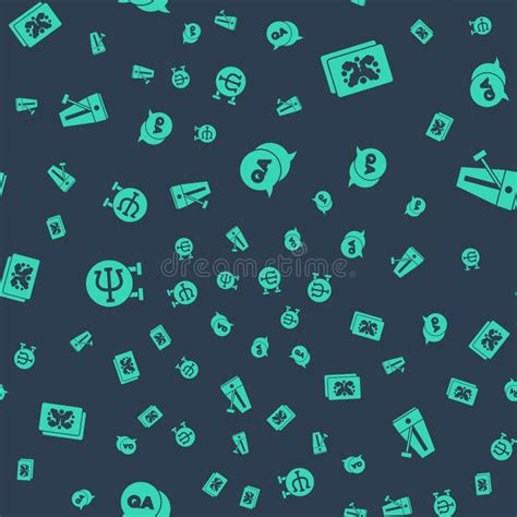 Set Question And Answer Rorschach Test Psychology Psi And Metronome With Pendulum On Seamless