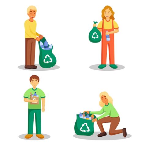 Premium Vector Volunteer Activity Garbage Collection To Save The