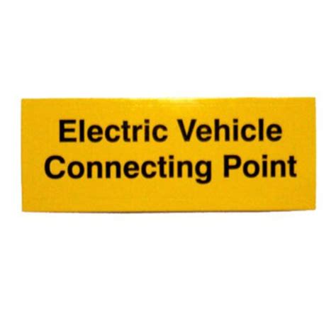 Electric Vehicle Connection Point Labels 10 Pack
