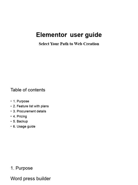 How To Use Elementor Tool Pdf Websites Word Press