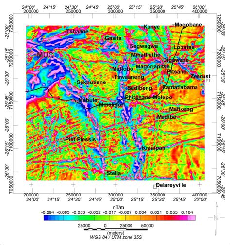 2 Aeromagnetic Survey Map Of The Survey Area Showing First Vertical