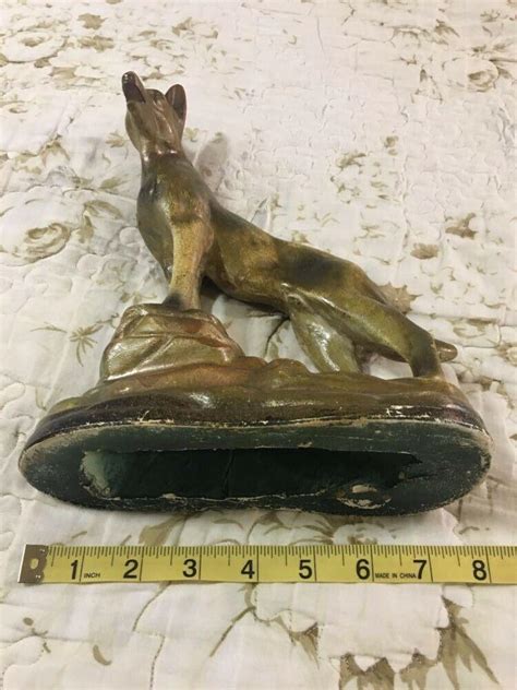 Antique 1930s Rin Tin Tin German Shepherd Original Chalkware Statue